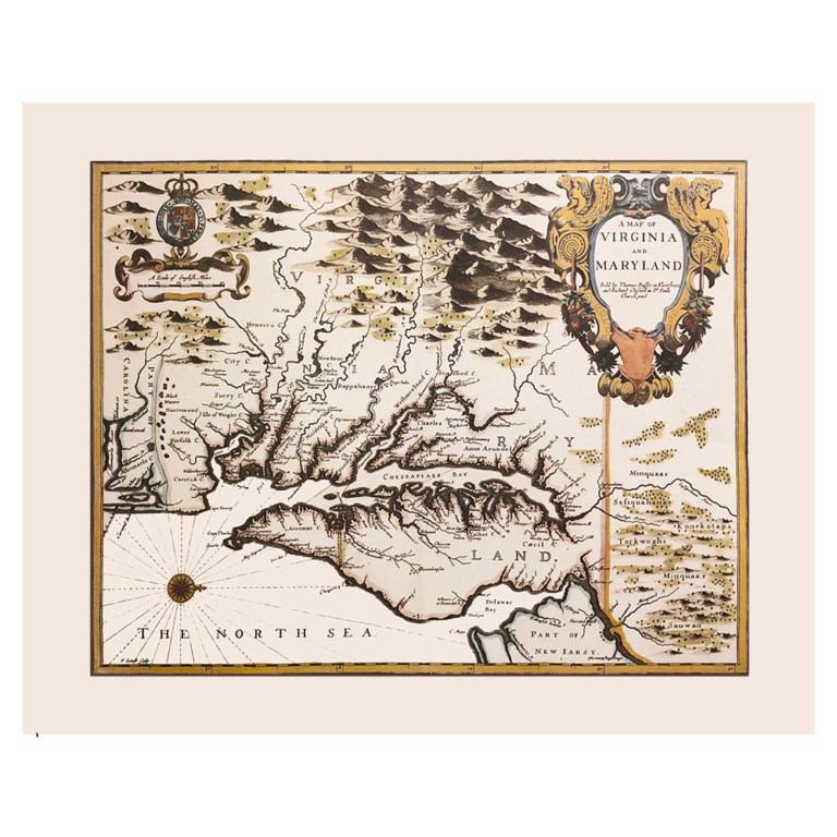 Colorized John Smith Map | Historic Jamestowne