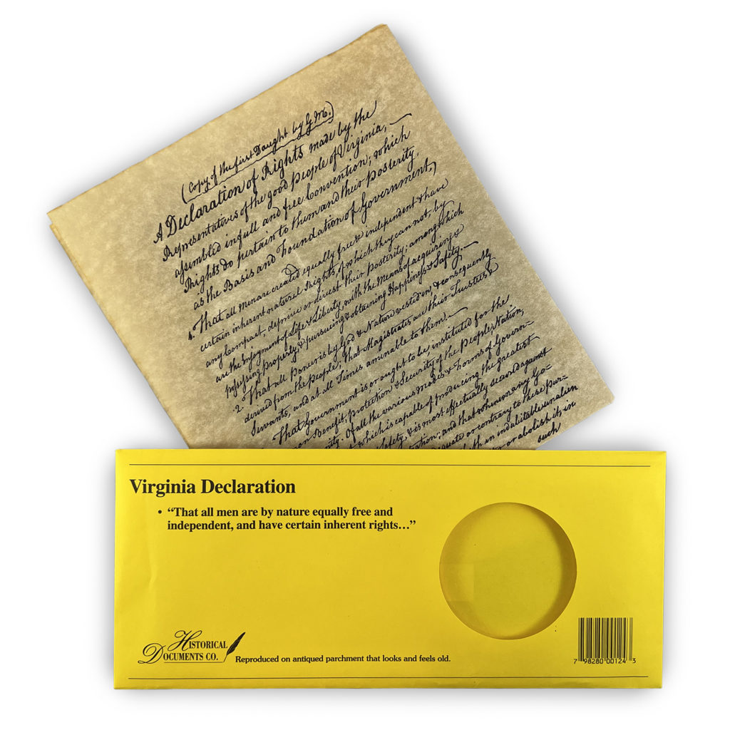 Virginia Declaration of Rights 1776 | Historic Jamestowne