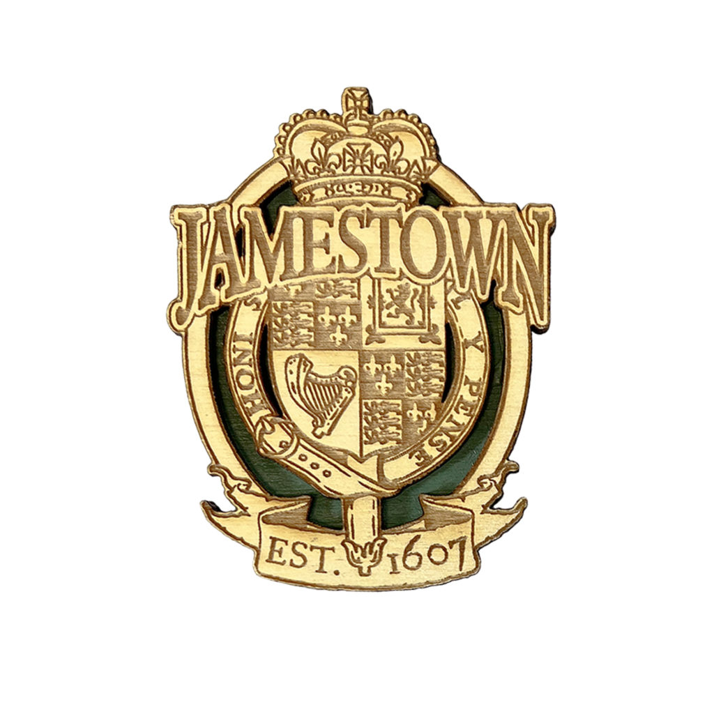 Jamestown Crest Wood Magnet | Historic Jamestowne